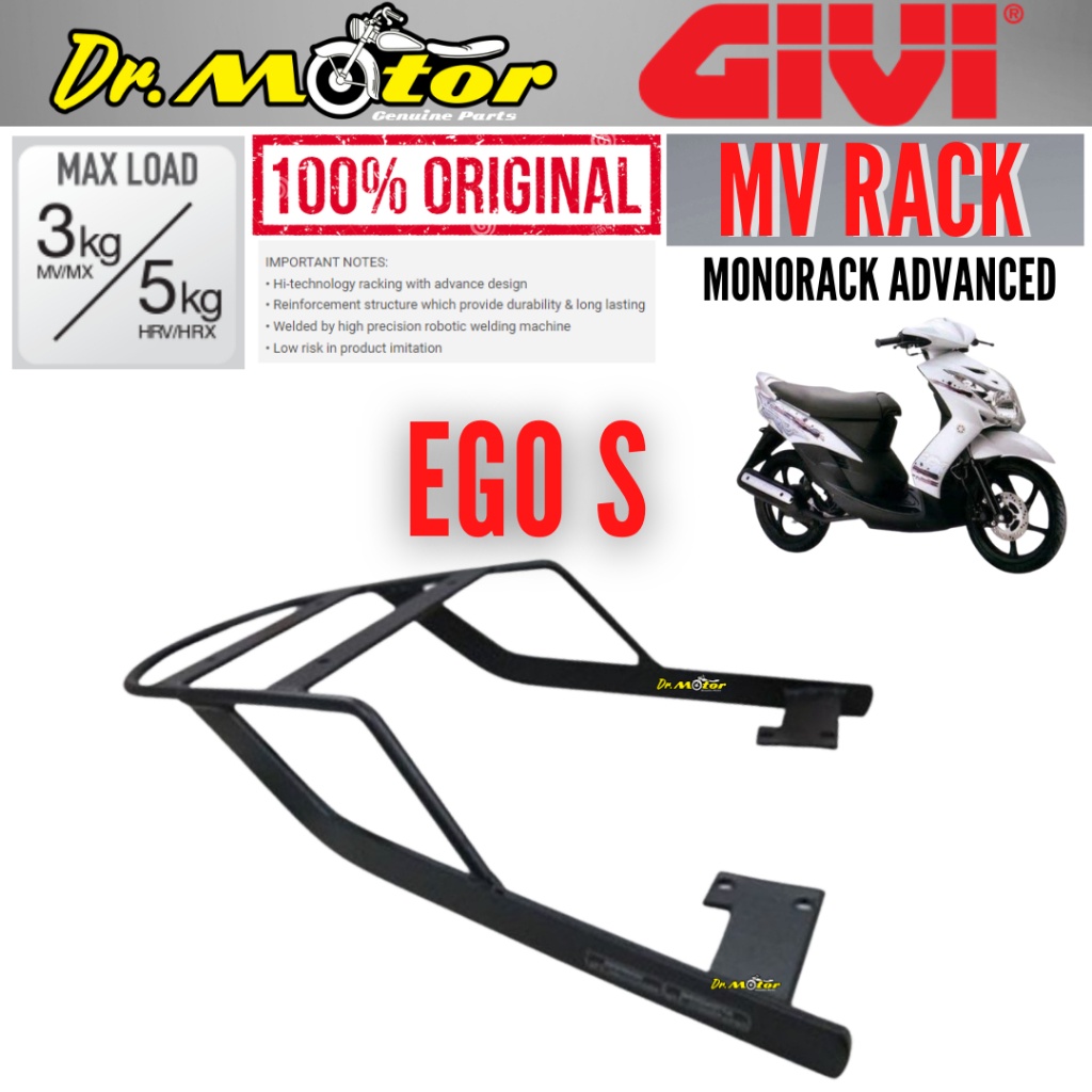 YAMAHA EGO S EGOS SCOOTER GIVI MV MONORACK ADVANCE MONO RACK MONOLOCK ...