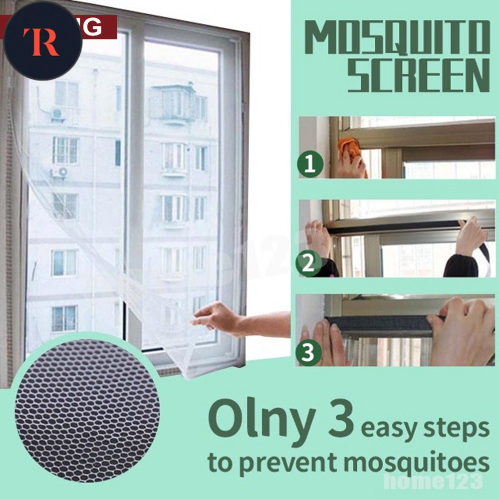 TR-Summer Self-adhesive Simple Mosquito Screen Invisible Window Screen ...