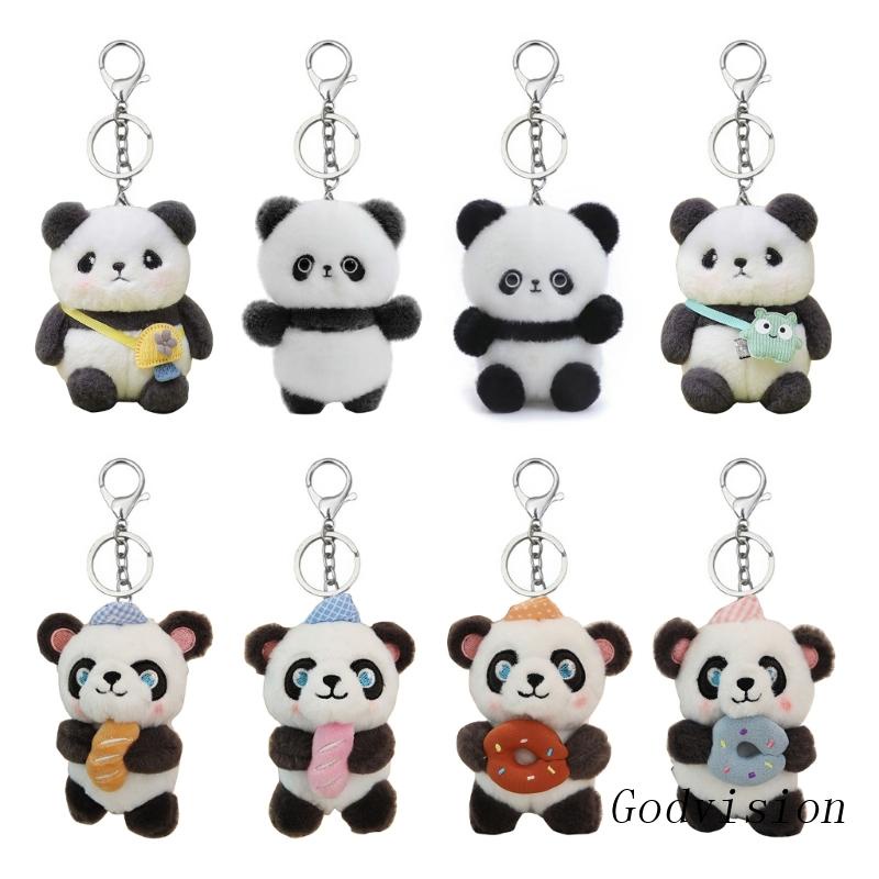 BB Panda Keyring Plush Keychain Stuffed Keychain Bag Pendant Cute Panda ...