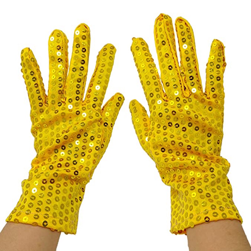 New Adult Double-sided Sequins Stage Gloves Night Dance Performance ...