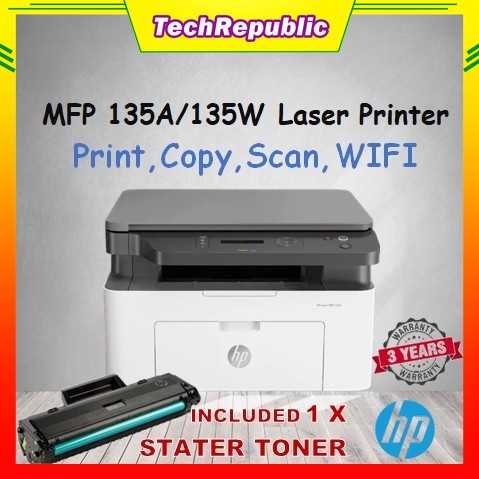 HP LASERJET MFP 135A / M135W PRINTER [ PRINT / SCAN / COPY / WIFI ...
