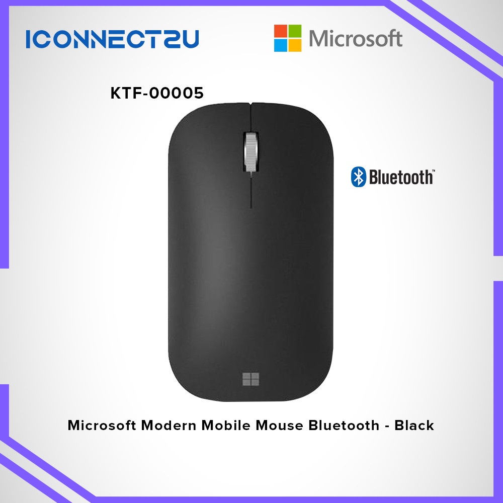 Microsoft Modern Mobile Mouse Bluetooth - Black (KTF-00005) | Shopee ...