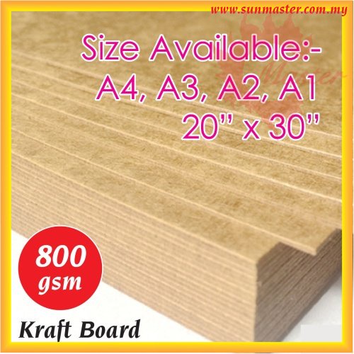 Kraft Board 800gsm | A4 A3 | Modeling Board | Kraft Card | DIY Art ...