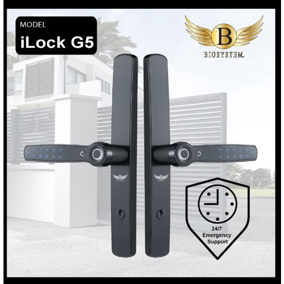 Biosystem iLock G5 Intelligent Digital Smart Metal Gate Door Lock ...