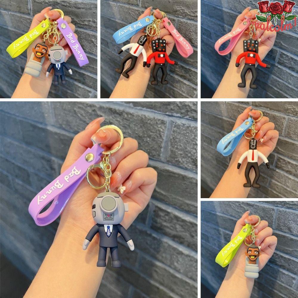 MALCOLM1 Skibidi Toilet Keychain, Camara Man Skibidi Bop Bop Camara Man ...
