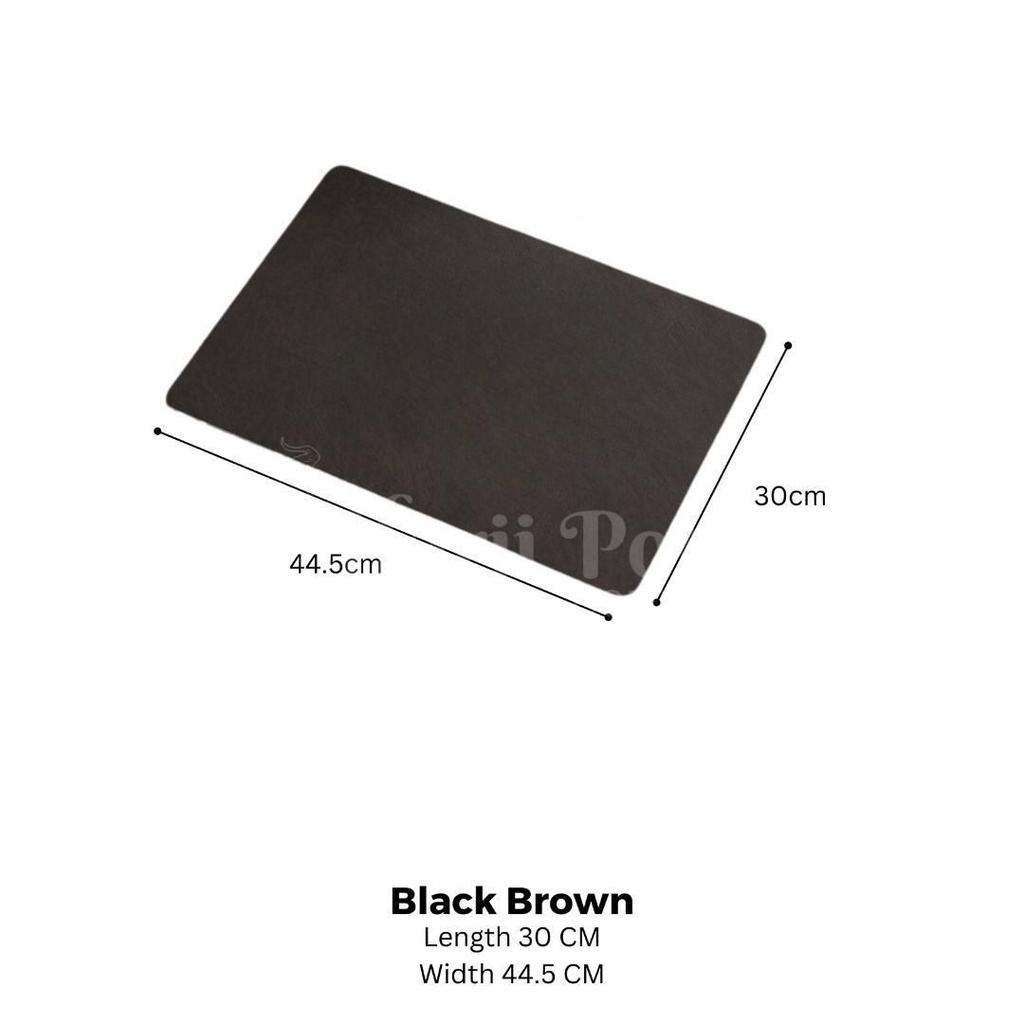 Lapik Meja Makan Alas Meja Aesthetic Nordic Placemat Premium PU Leather ...