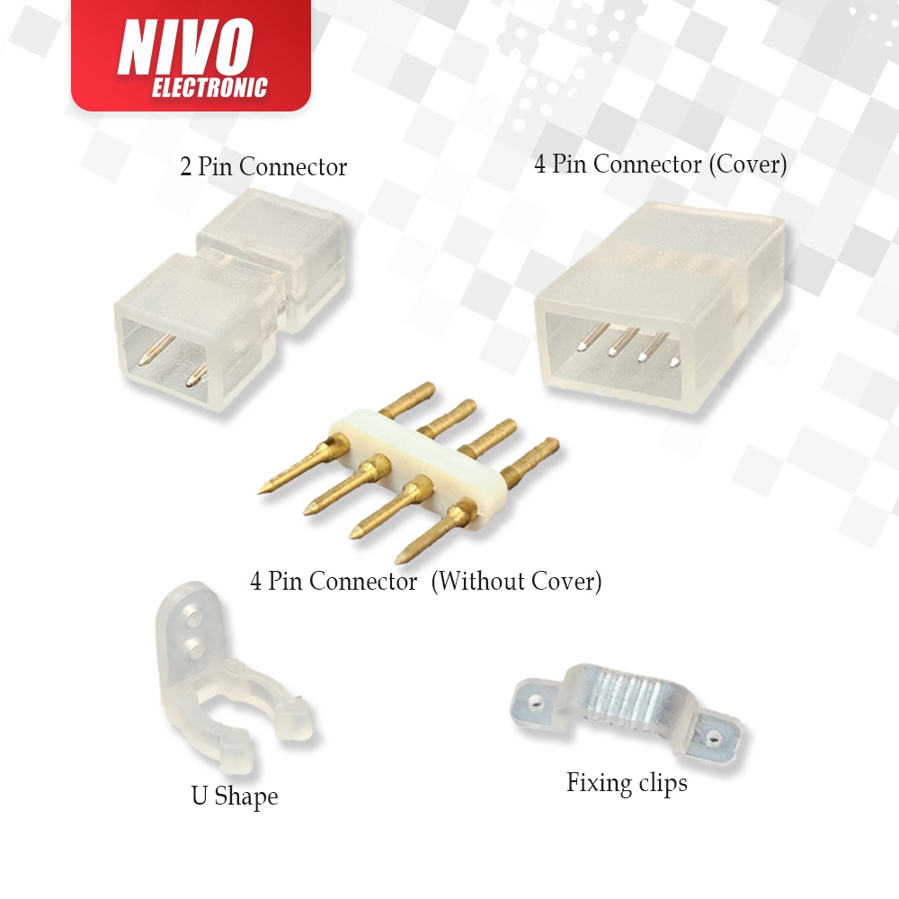 2 Pin Connector / 4 Pin Connector / Fixing Clip / U Shape 2835/5730 LED ...