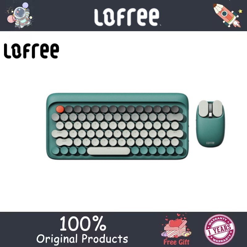 Lofree EH112S Gangnam Keyboard Kit Mouse Wireless Bluetooth Brown ...