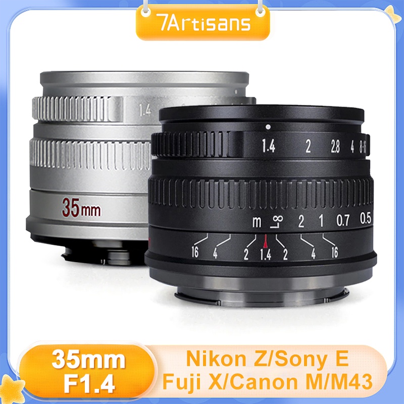 7artisans 35mm F1.4 mark II aps-c prime lens for Sony E mount A7/Fuji XF/Canon eos-m/M4/3mount ...