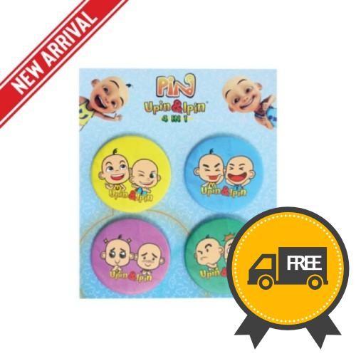Original Genuine Upin Ipin 4 In 1 Pins Kanak-kanak Kartun Animasi ...