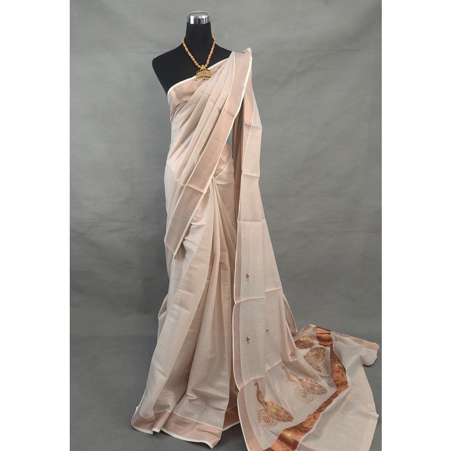 Copper Tone Kerala Saree Collection | Shopee Malaysia