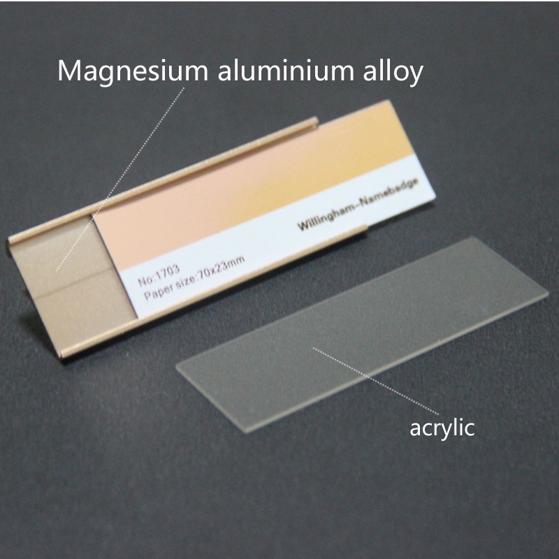 70*23mm Name Badge Magnets Metal Name Plate Fastener Metal Card Case ...