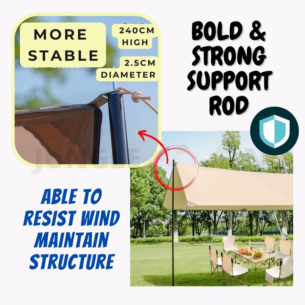 Flysheet Camping Waterproof Fly Sheet Camping Flysheet With Pole Set ...