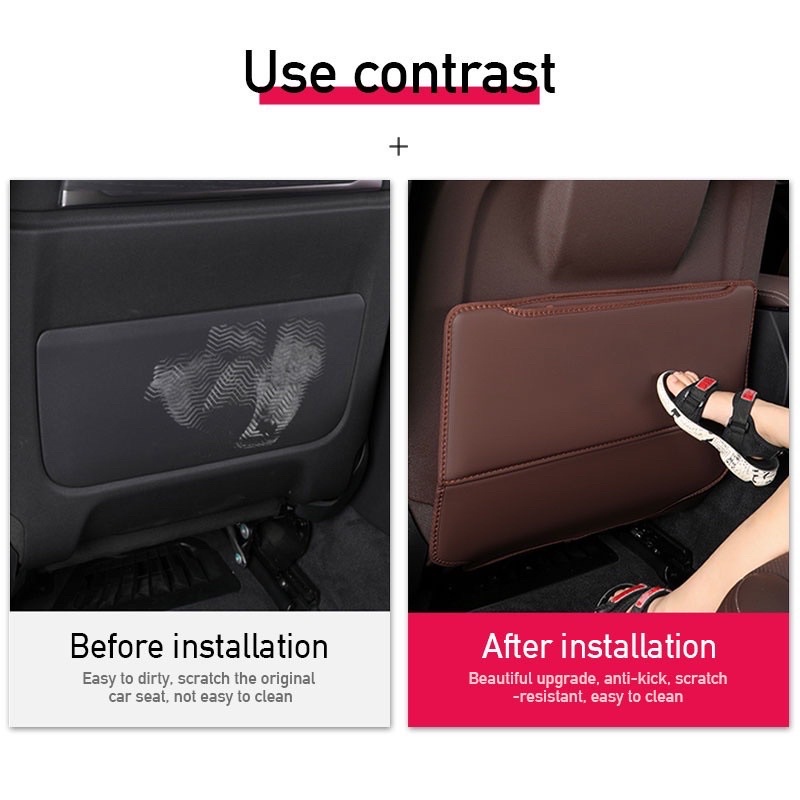 (1pc) Luxury Anti-Child-Kick Pad Back Seat Protector Universal Auto ...