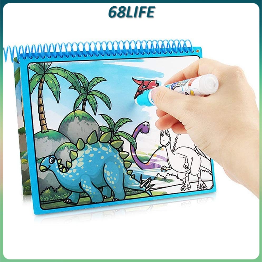 [M'sia Stock] Colourful Magic Water Drawing Book Writing Doodle Book ...