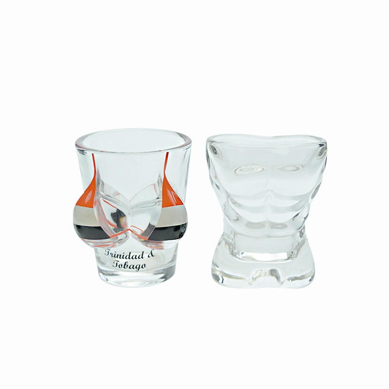 Small Wine Glass 50ML Glass Bra Glass 30ML Men's Chest Muscle Glass ...