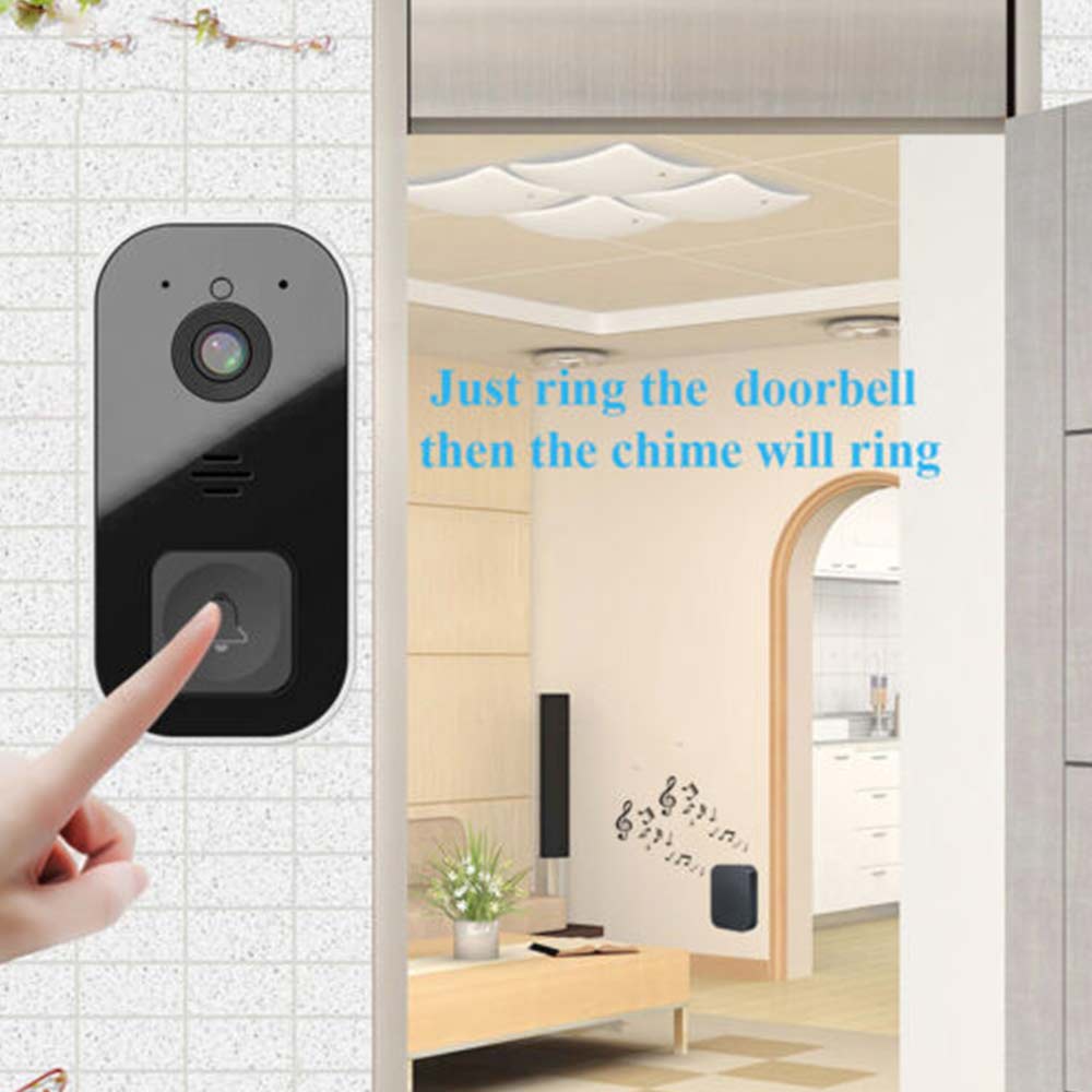 Wireless WiFi Smart Video Doorbell Phone Security Camera Door Bell Ring ...