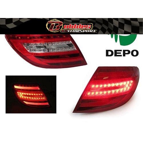 Mercedes-Benz W204/C204 `08 Rear Lamp Crystal LED Red/Clear | Shopee ...