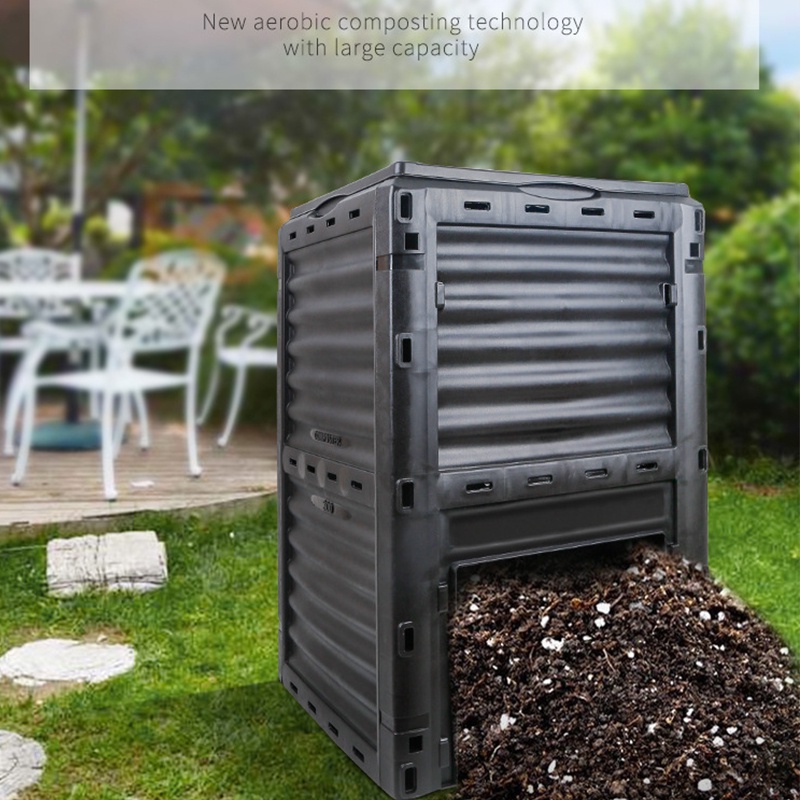 Composting Bin Prevent Corrosion UV Resistant Garden Composter ...