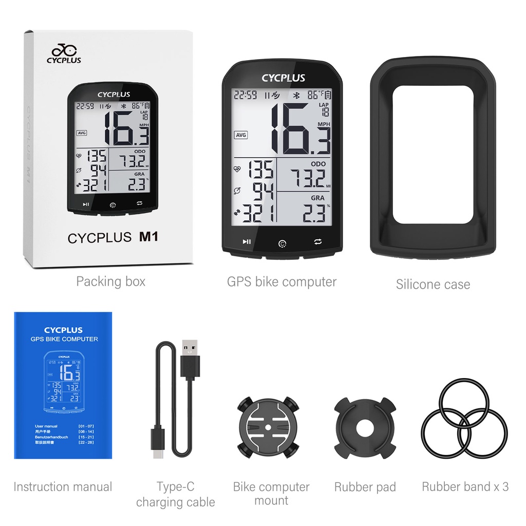 ROCKBROS M1 Bike Computer Power Cadance Heart Rate Display Speedometer ...
