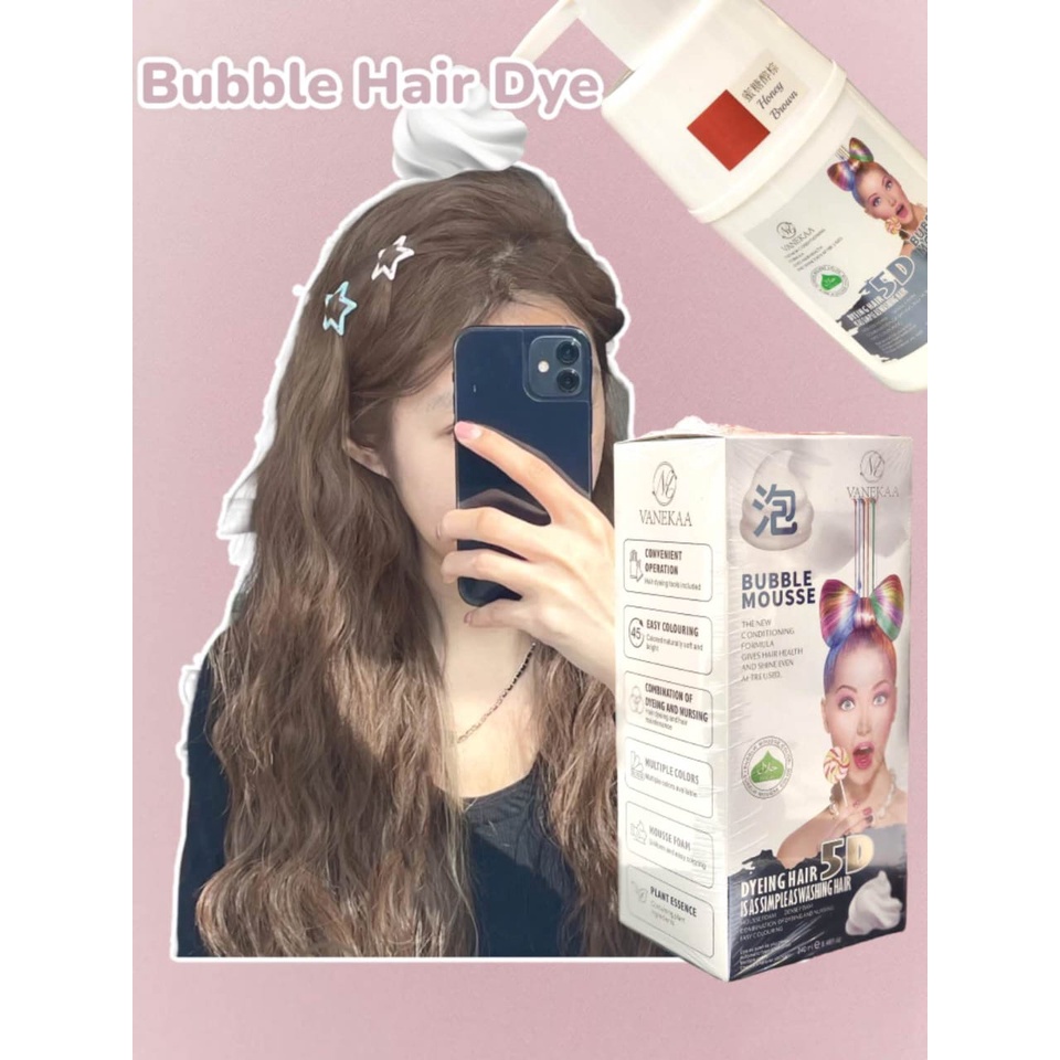 Hair Dye Color Cream 5D Professional Bubble Mousse Highlighting Simple ...