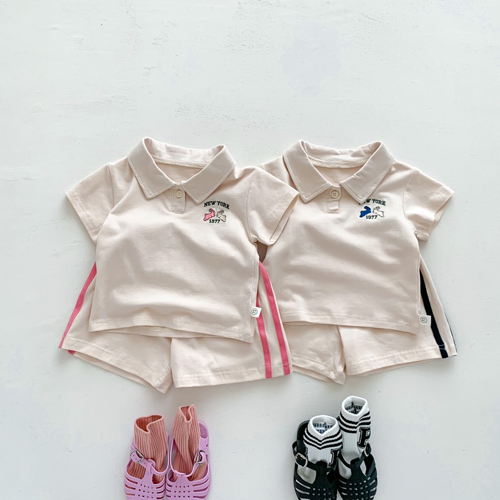 New York Baby Clothes Set Sport Style Polo Shirt with Short Pants ...