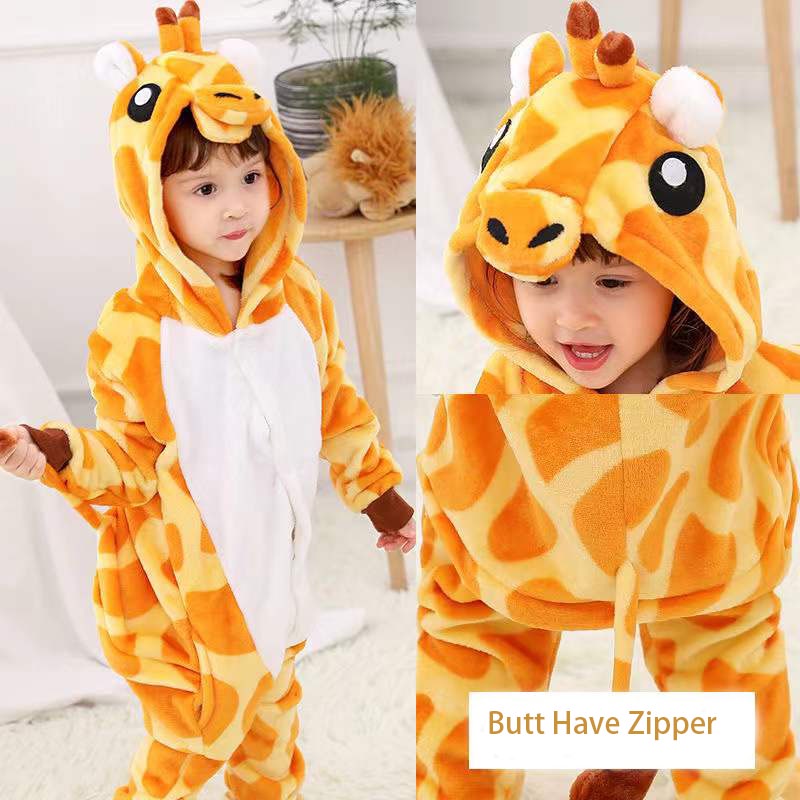 Kigurumi Stitch Dinosaur Pikachu Giraffe Onesies Kids Children Animal ...