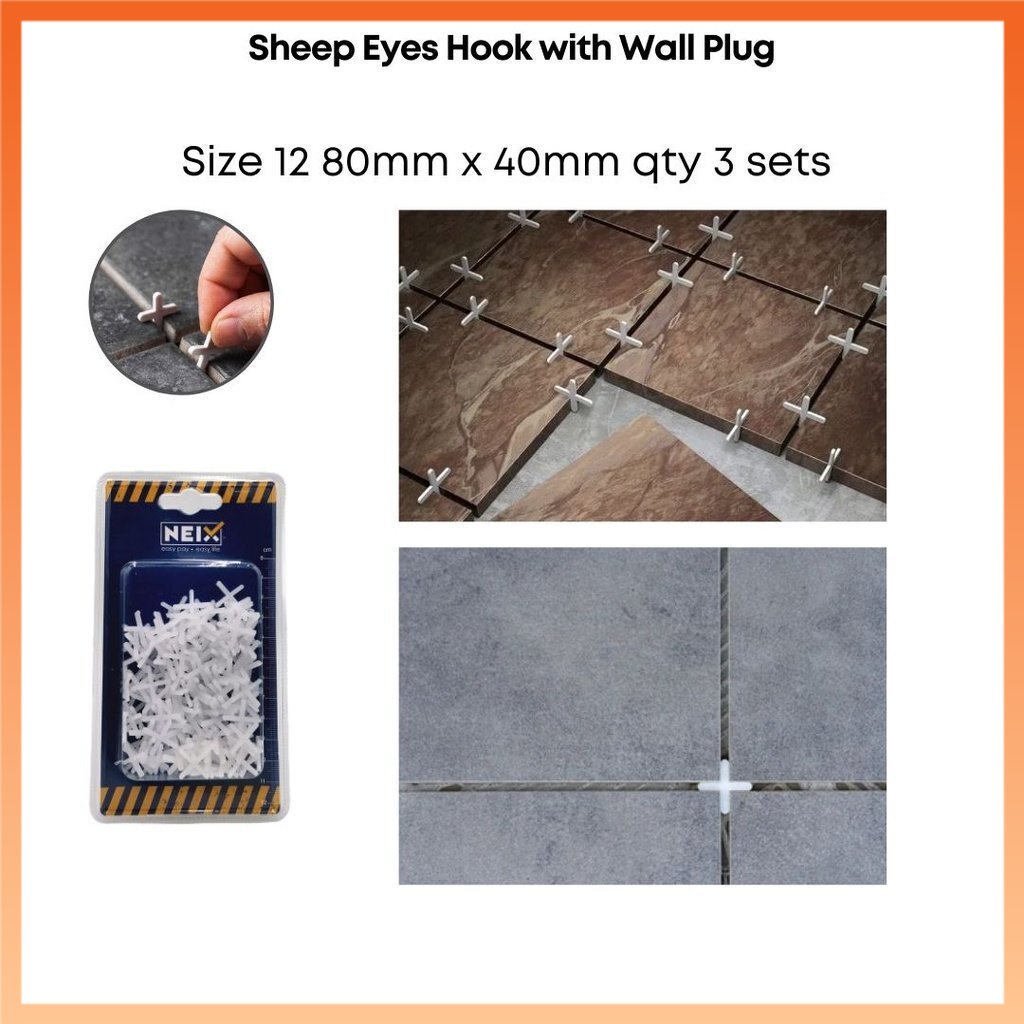[READY STOCK] Standard floor tile Spacer Cross PVC Plastic Corner Trim ...
