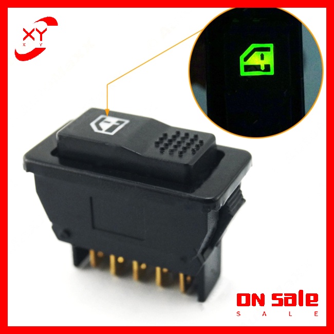 XY 12v 24v 5-pin Single Car Power Window Switch Universal Application ...
