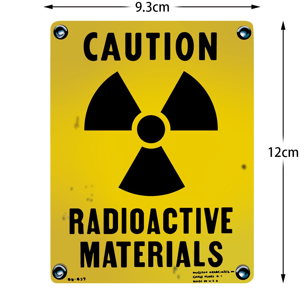 Reflective Caution Radioactive Materials Stickers Waterproof Warning ...