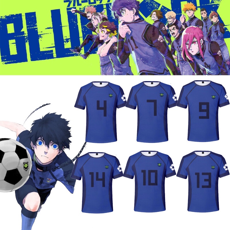 Blue Lock Isagi Yoichi Chigiri Hyoma Jersey Training Uniform Football ...