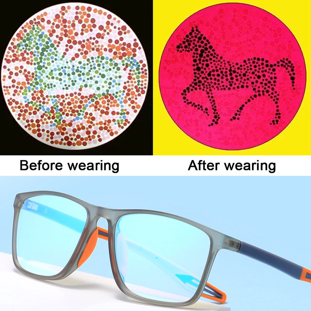 Transparent Color Blind Glasses Red Green Color Blind Corrective ...