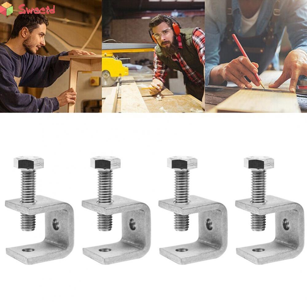C-clamp Jaw Silver Stainless Steel Table Bracket Tiger Clamp With Screw ...