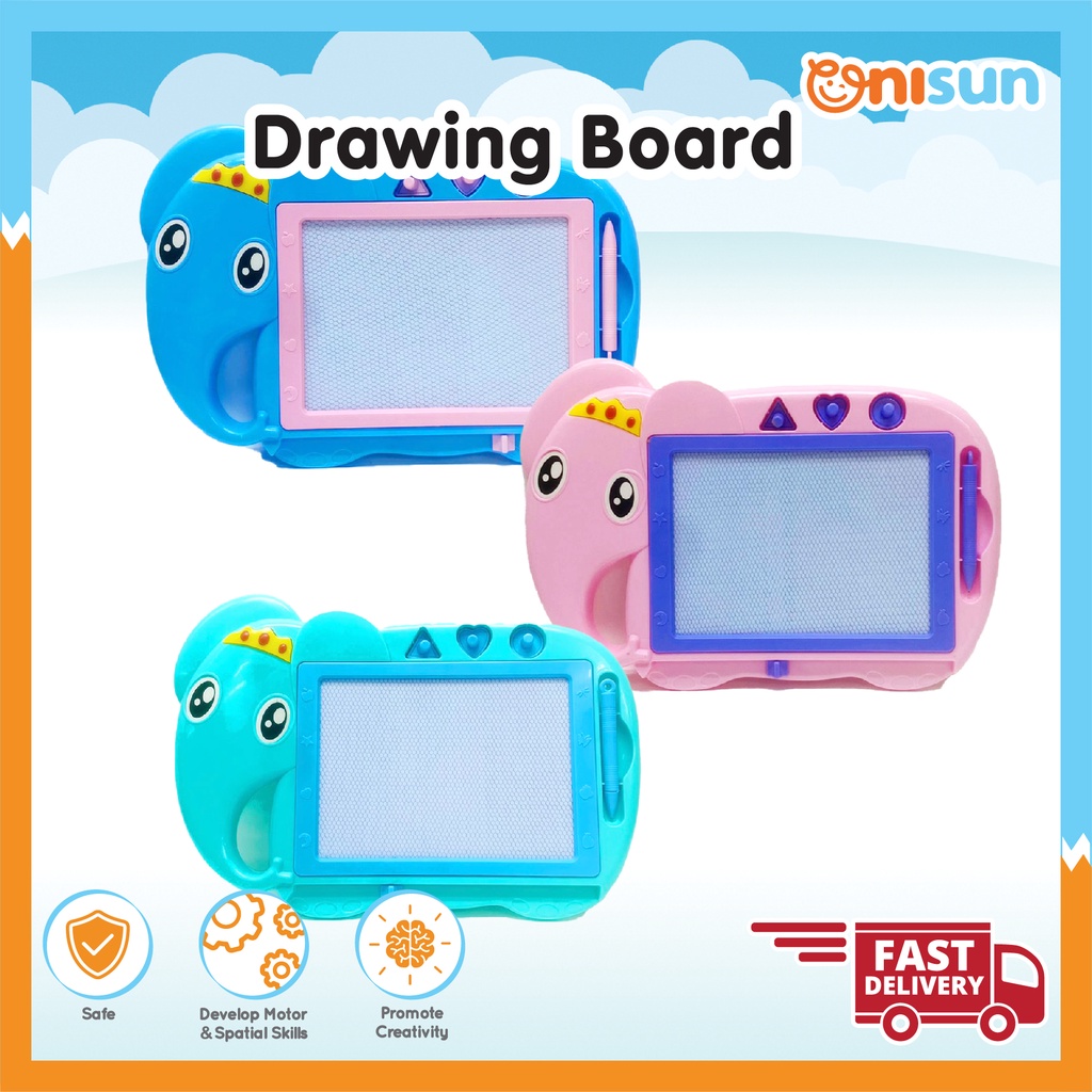 Kids Boy Girl Cute Fun Elephant Design Magnetic Drawing Board Early ...