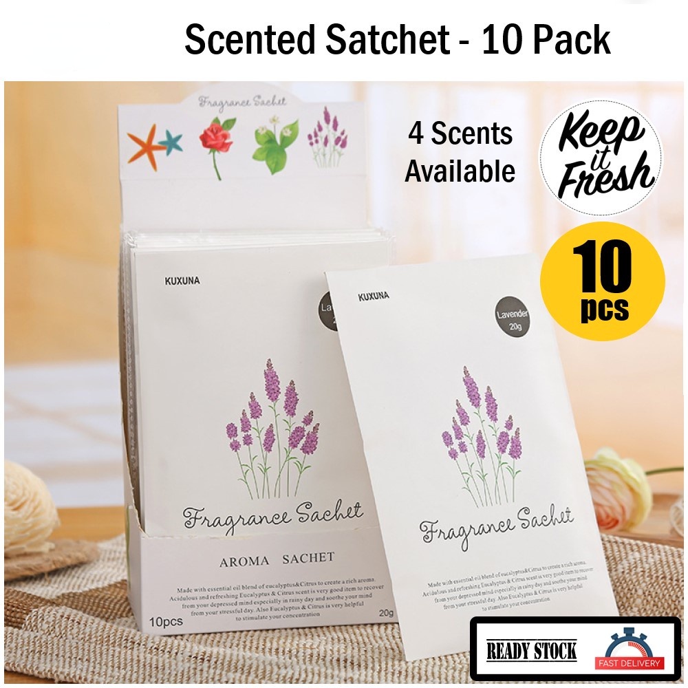 Scented Sachet (10 Pack) for Closet, Handbag Cars and Drawer ...