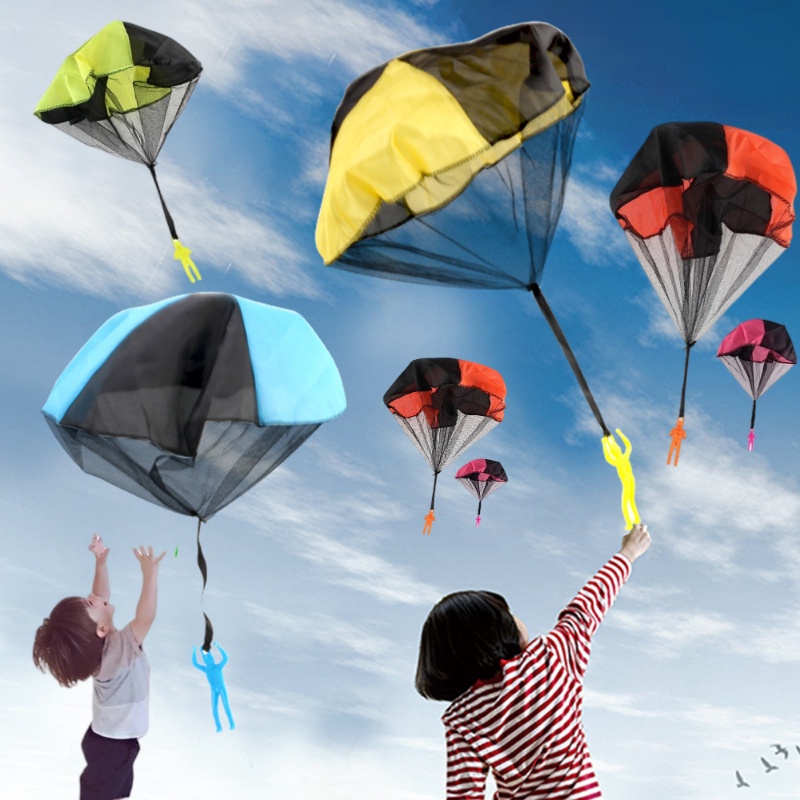 [ Featured ] Simulated Flying Parachute Toy Hand Throwing Parachuting ...