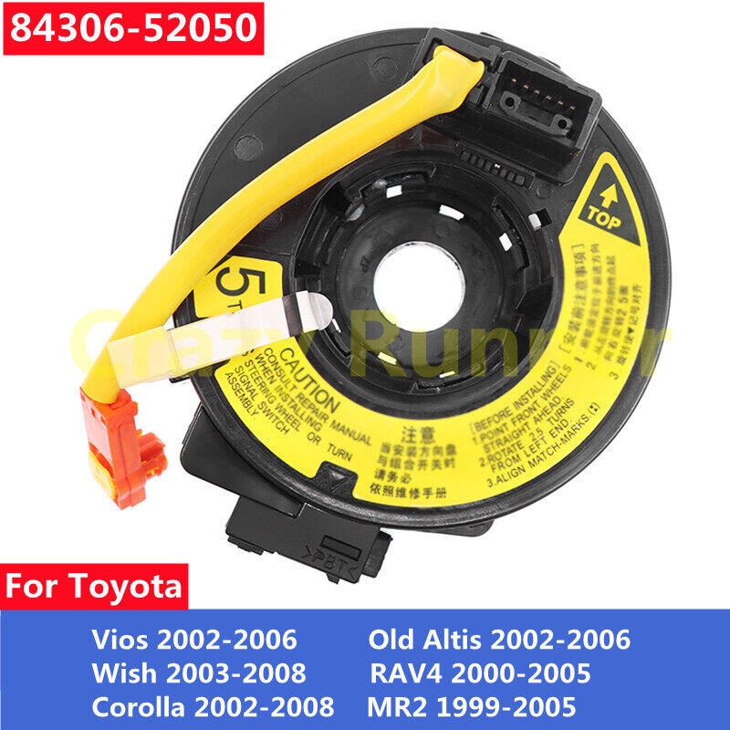 6pins Spiral Cable Clock Spring For Toyota Vios 2002-2006 Wish 2003 ...