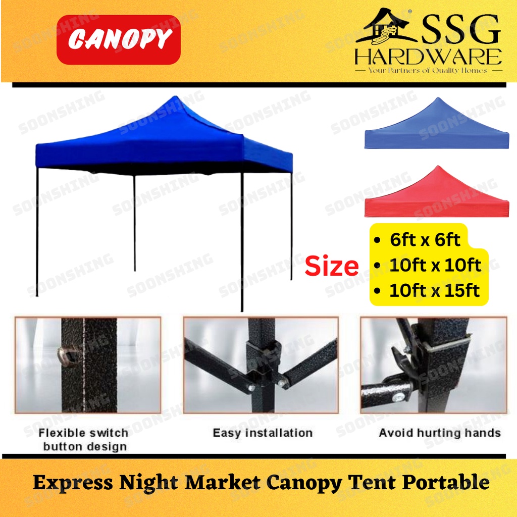 Express Night Market Canopy Tent Portable Kanopi Penuh Khemah Pasar ...