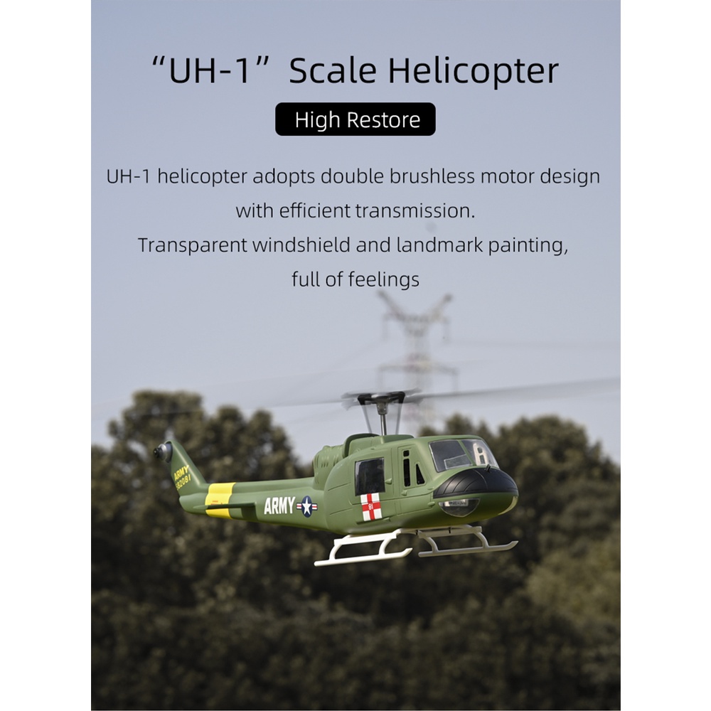Fly Wing V3 UH-1 RC Helicopters 470 6CH Brushless Motor GPS RTF 3D GPS ...