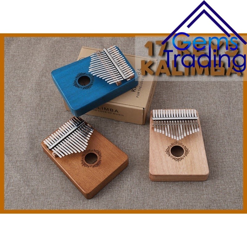 Kalimba 17 Key Mahogany Wood Body Thumb Piano Musical Instrument Thumb ...