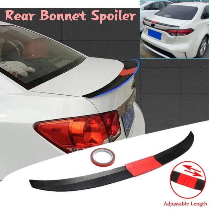 Universal Adjustable length Trunk Rear Bonet Spoiler Matte Black Color ...