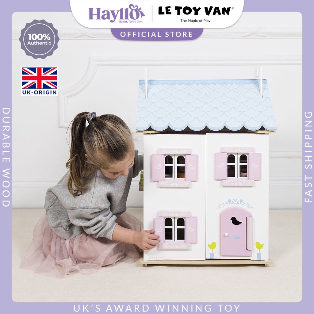 Le Toy Van Blue Bird Cottage & Furniture Premium Sustainable Wooden ...