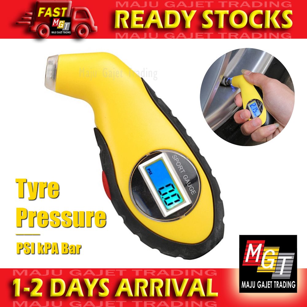 Tyre Pressure Gauge Meter Tire Digital Tester Car Motor Monitoring ...