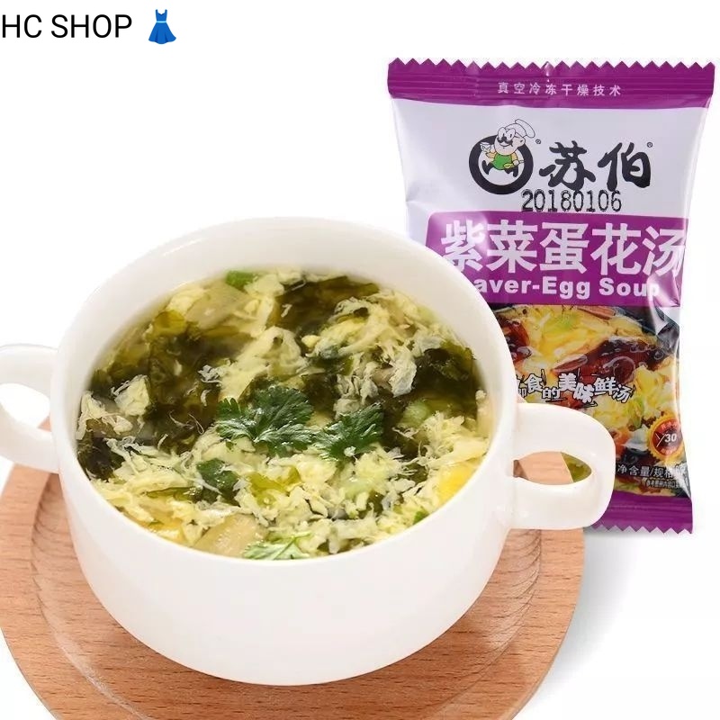 HC SHOP 🇲🇾 【苏伯汤】速食汤 紫菜 泡菜 日式味增 即冲即食 SuBo Instant Soup Cube Egg Soup ...