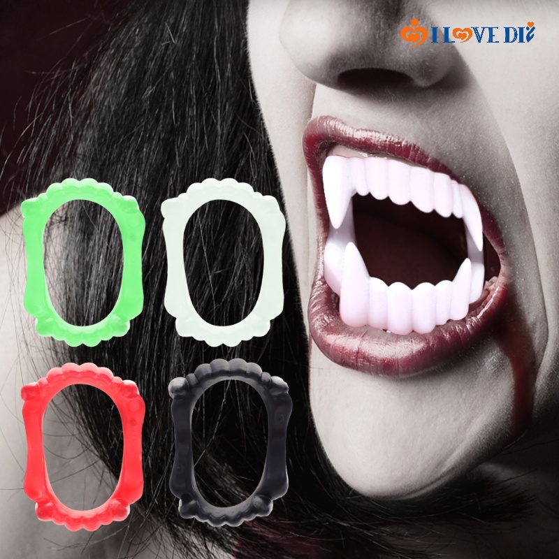 Luminous Vampire Fake Teeth for Halloween Party/ Masquerade Cosplay ...
