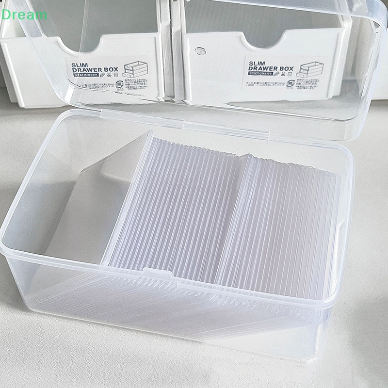 Photocards Storage Box Transparent Stickers Korea Idol Card Holder Desk ...