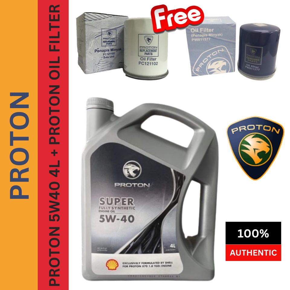 600056981 Proton 5W40 Engine Oil Fully Synthetic (4L)For Saga BLM,FL ...