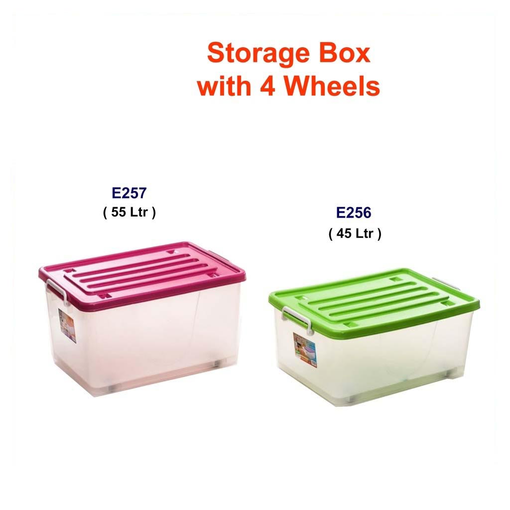 PCN Elianware Storage Box With 4 Wheels/ Multipurpose Plastic Storage ...