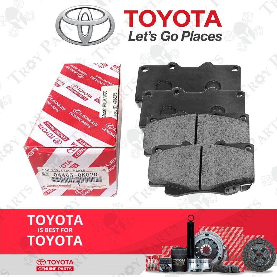 Original Toyota Front Brake Pad 04465-0K020 for Hilux KUN25 Fortuner 2. ...