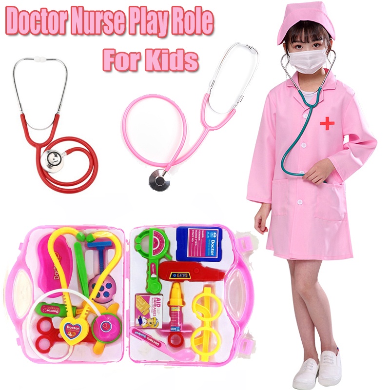 Kids Doctor Costume Children Role Play Nurse Costume Family Game for ...